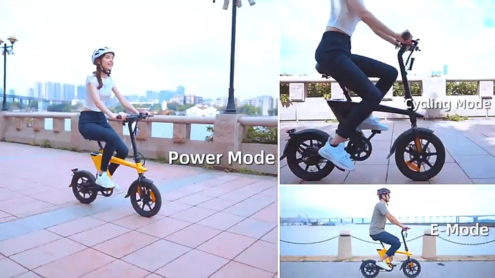 Mini Electric Bike 14 Inch Folding Ebike 25KM/H Kixin HX