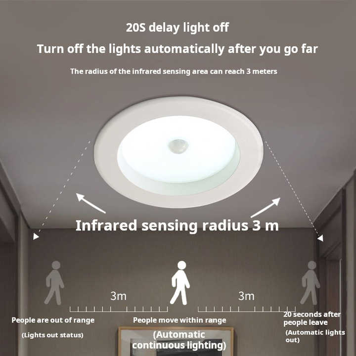 3 in 4in 6 in LED PIR Motion Sensor Downlight Indoor Ceiling Lighting ...