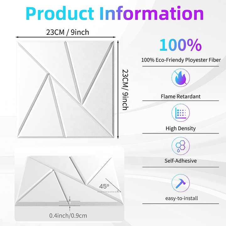 Wholesale Flat Polyester Fiber Acoustic Panels for Sound Absorption