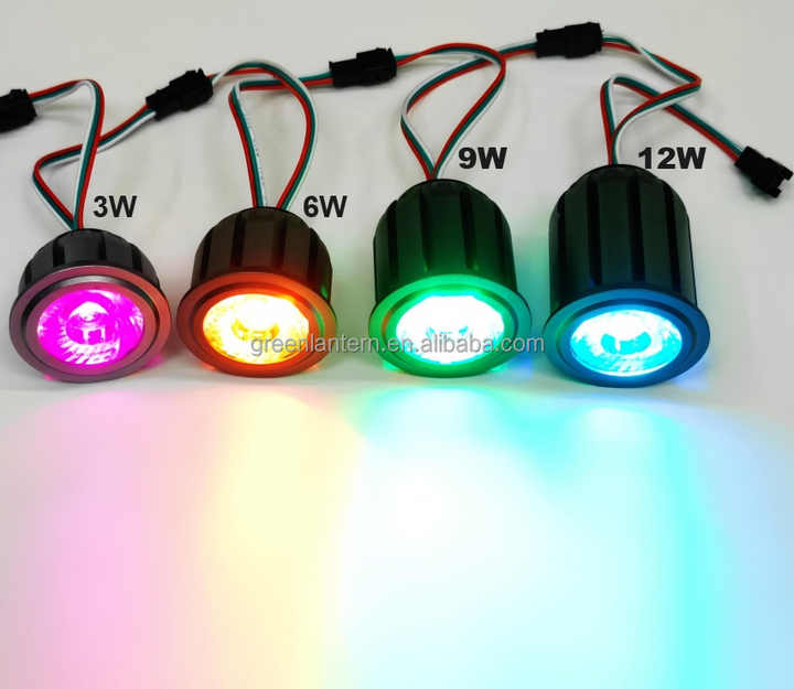 RGB Light 24V Small Spotlights 3W 6W 9W 12W WS2811 Spot 2811 IC Pixel ...