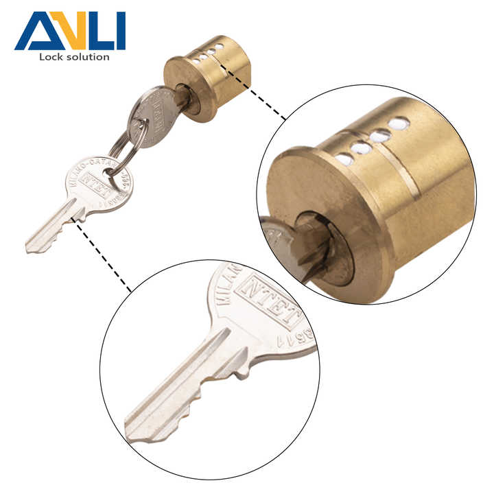 ANLI Wholesale Customizable LOGO Solid Copper Cam Lock Tubular Cylinder ...