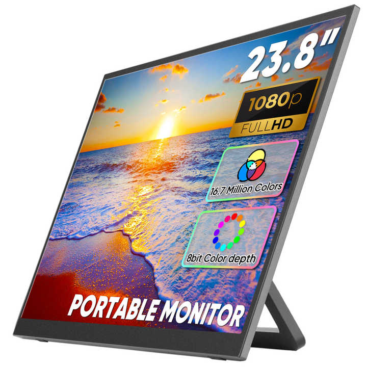 23.8 Inch Portable Monitor - Perfect for Gaming & Travel