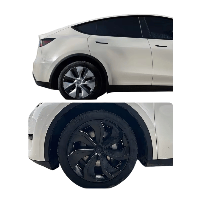 New Black 19 Inch Wheel Hub Covers for Tesla Model Y 2020-2025 Full Rim ...