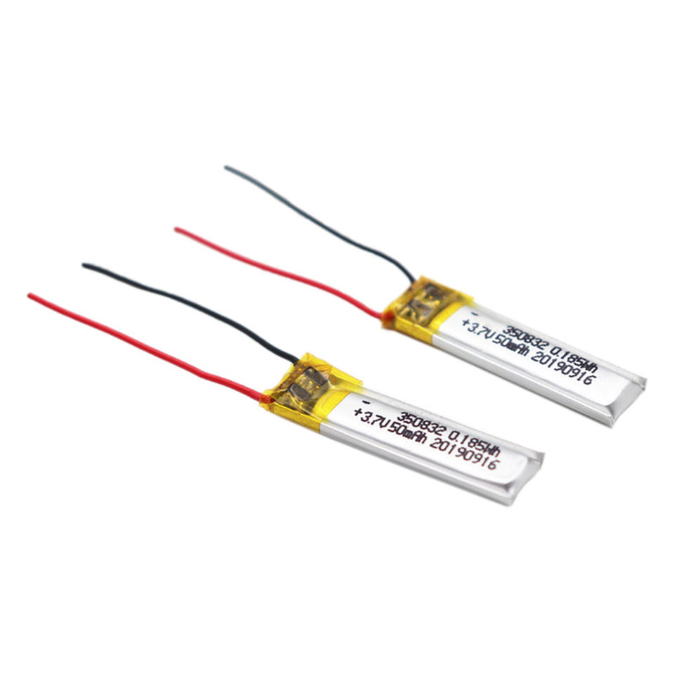 Smallest Rechargeable 3.7V 50mAh Mini Flat Rechargeable Li Polymer ...