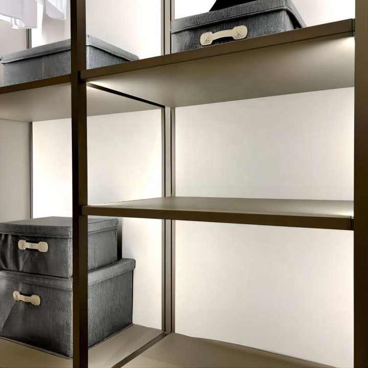 Luxury Modern Bedroom Walk in Closet Aluminum Profile Wardrobe Cabinet ...