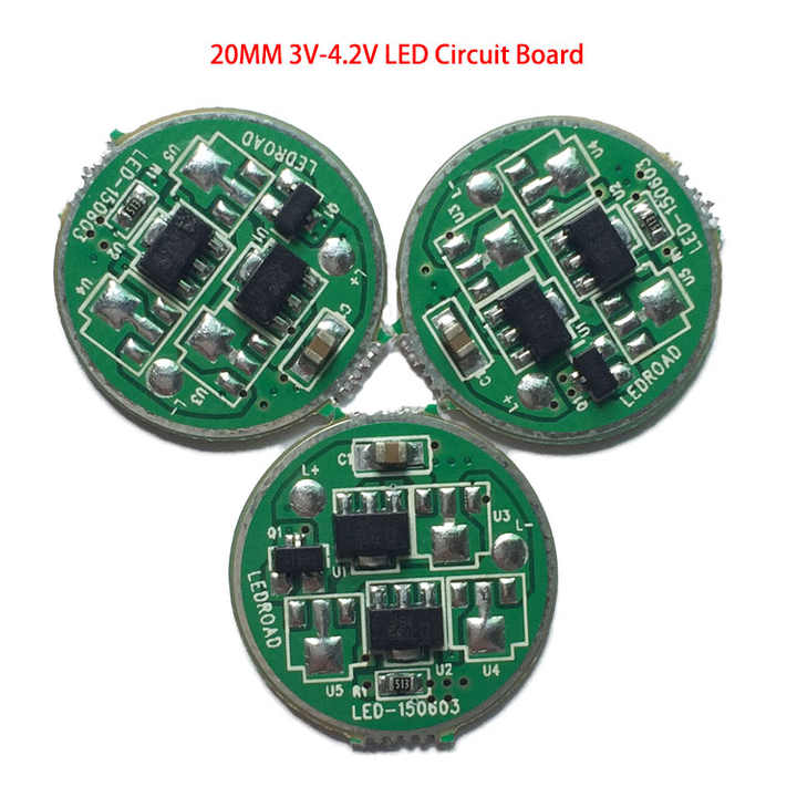 20mm Flashlight Driver Board for XRE Q5 T6 XML2 U2 Leds