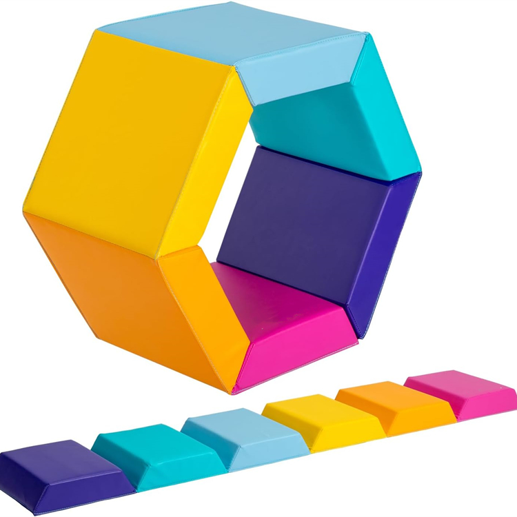 Hexagon Mat for Gymnastics | Foldable PU+EPE Kids Exercise Mat
