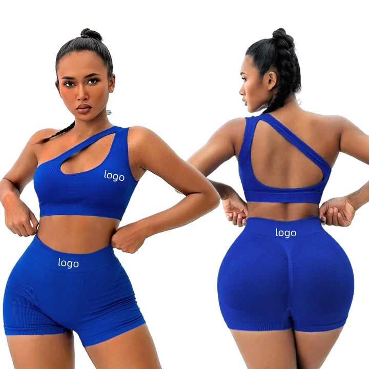 2 Pieces Activewear Sets Custom Seamless Yoga Outfit Gym Fitness Set Workout Clothing Women ...