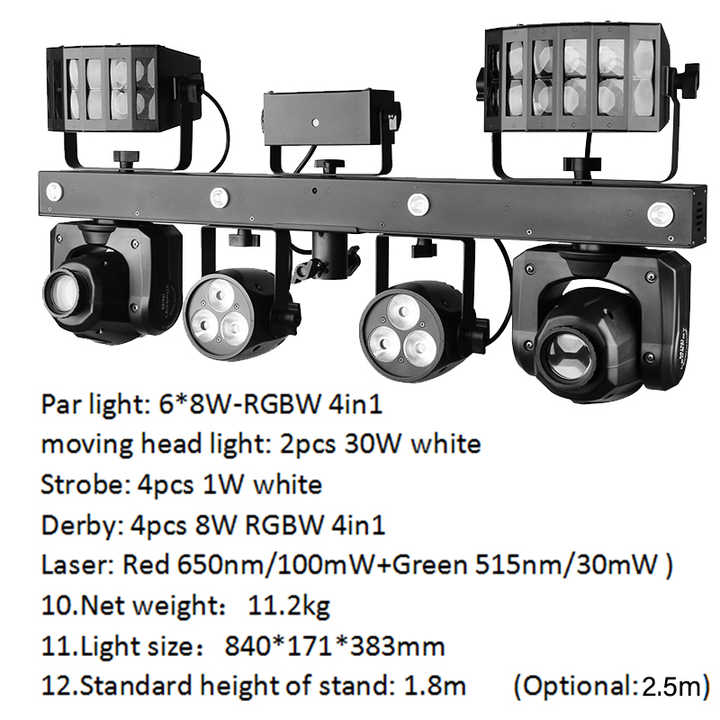 Portable Gig Party Bar Move DJ Lighting System with Stand
