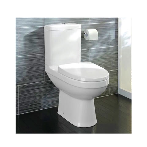 Gold Ceramic Toilet - Modern S-Trap Design for Bathrooms