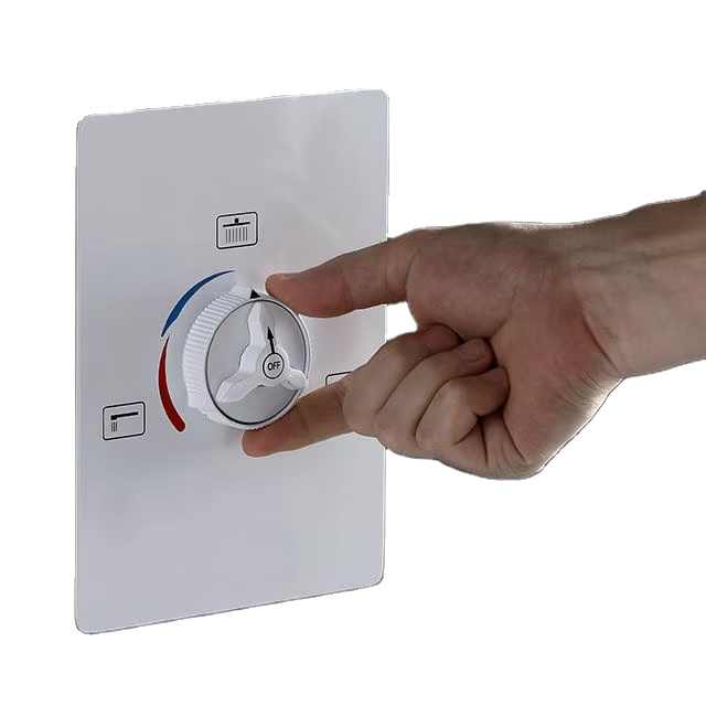 3-Way Brass Thermostatic Mixer Valve Wall Mounted Conceal Shower Faucet ...