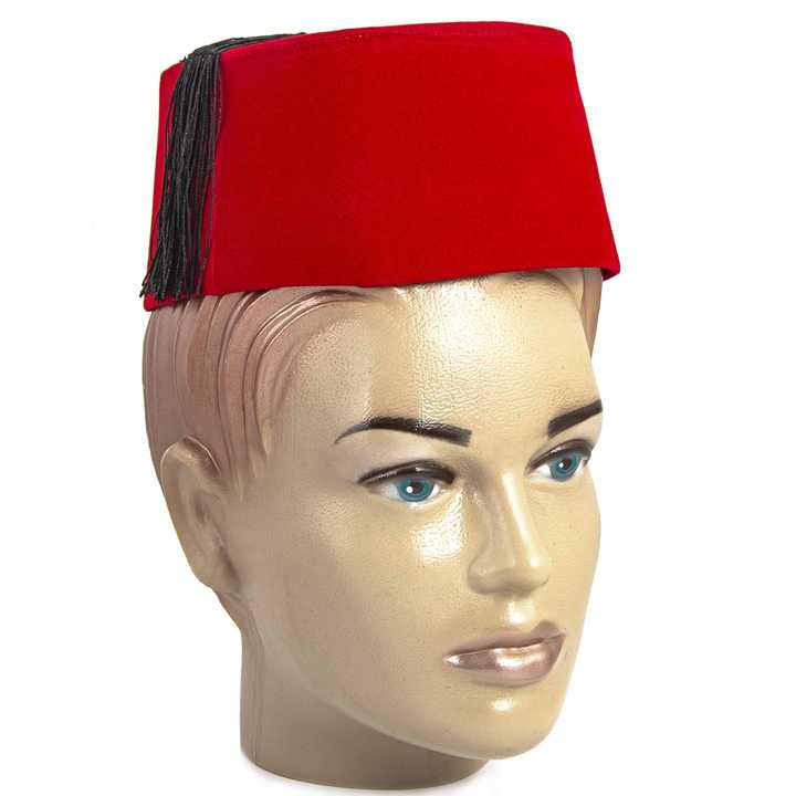 Traditional Tasseled Ottoman - Turkish Fez Hat Red Color