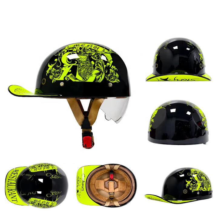 Custom helmet motorcycle half face helmet visor motorcycle for men ...