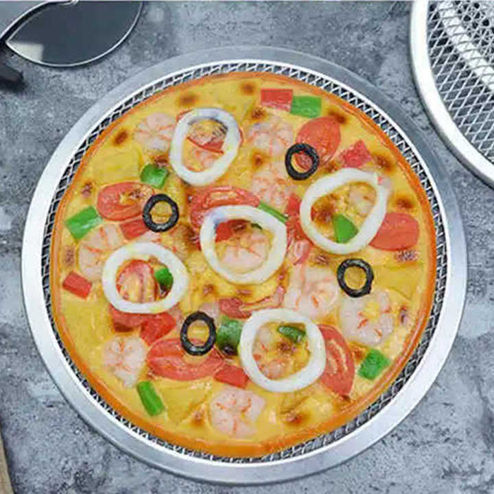 New Design Pizza Pan Cross Border Aluminum High Temperature Resistant ...