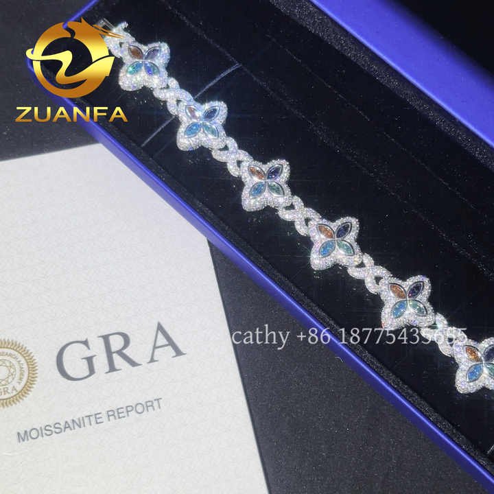 New Trendy Rapper Jewelry Hip Hop Bracelet 18k White Gold Plated ...