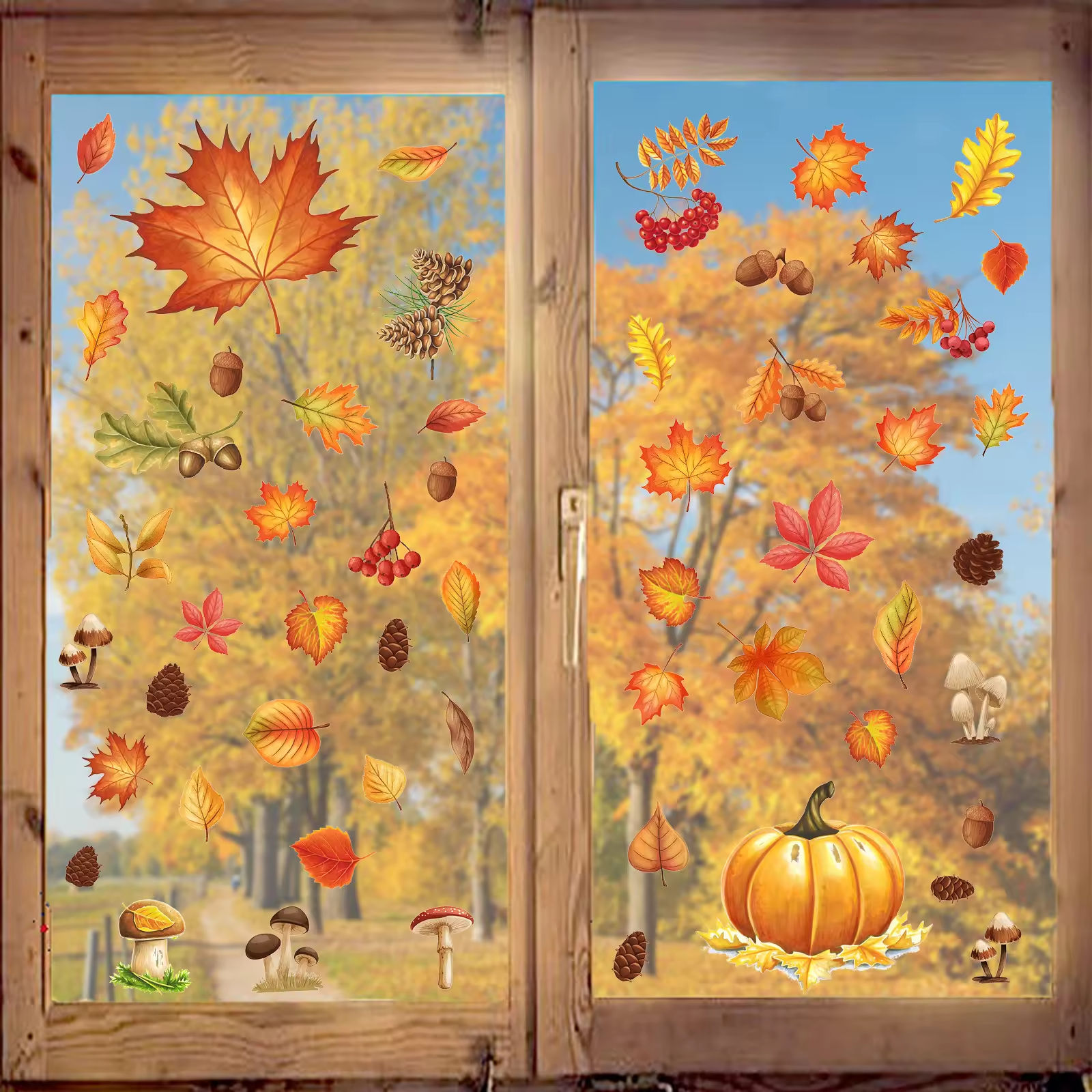 Window Decorations for Classroom - Colorful Boho Flower Stickers