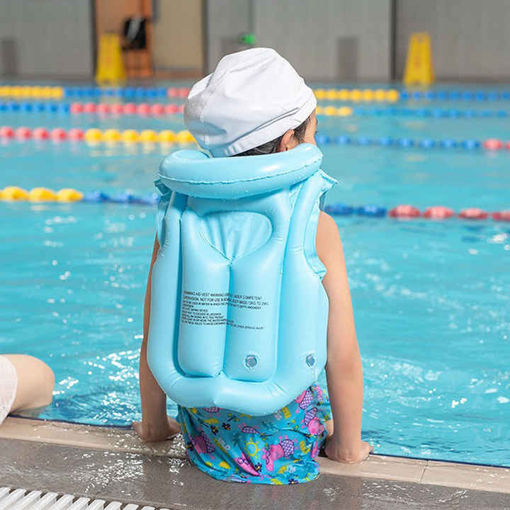 JIURAN PVC Inflatable Swim Vest for Kids Swimming Arm Ring Puddle ...