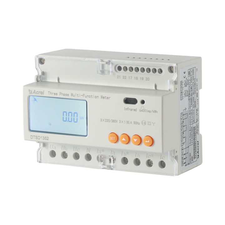 Acrel 3 Phase CT Clamp Power Meter DTSD1352-C RS485 Zero Export Energy ...