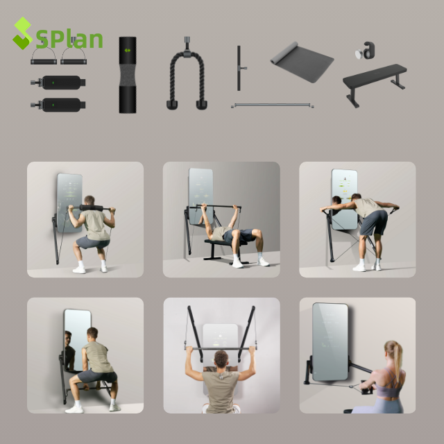 SPlan All-In-One Smart Home Gym Unisex Multi-Function Fitness Station ...