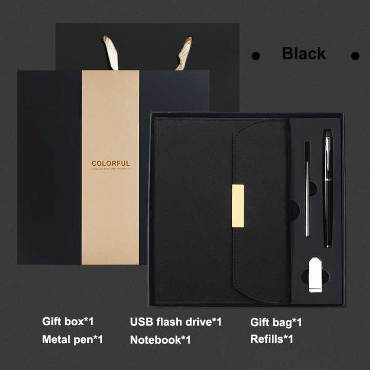 Custom Promotional Gift Set - 4 in 1 Notebook Pen USB Flash