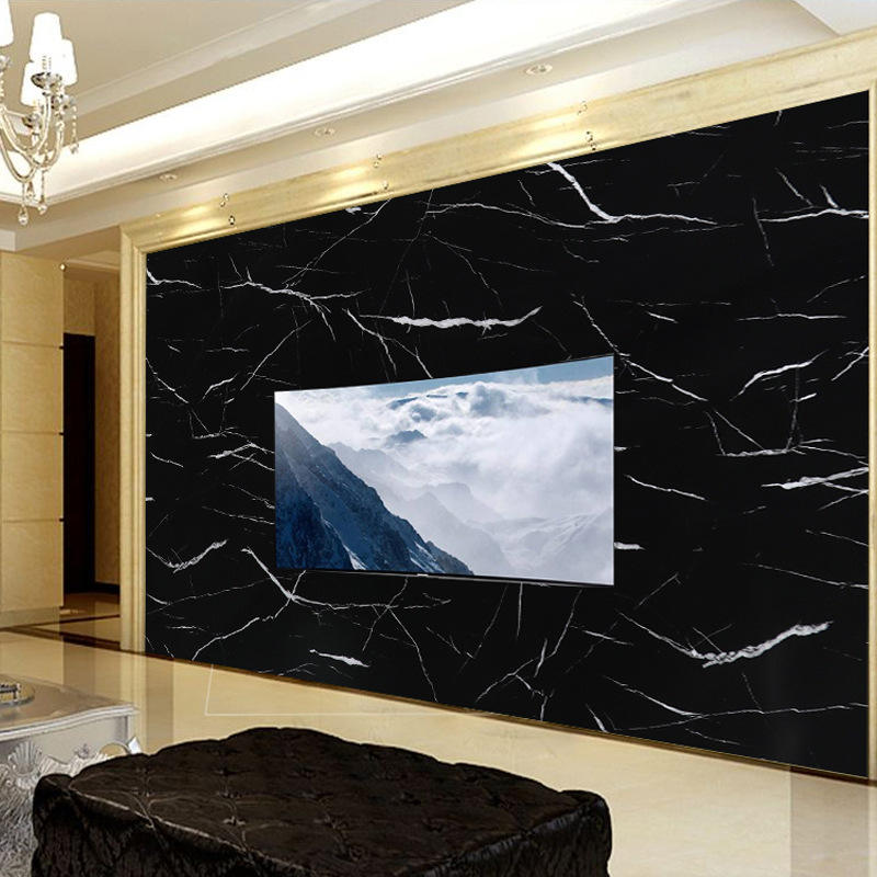 Marble-Look PVC Interior Wall Panels Boards Waterproof Flame-Retardant ...