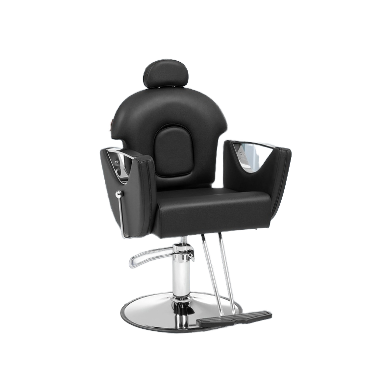 Professional Stainless Steel Salon Barber Chair Black 360 Degree ...