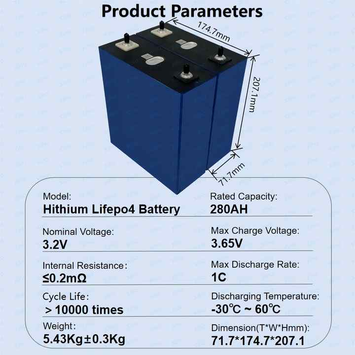 XIHO 280ah Hithium Lithium Iron Battery Prismatic LFP 3.2V 280ah ...