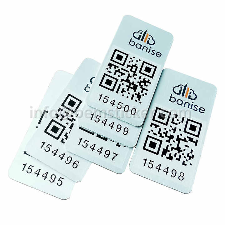 Metal Serial Number Label Aluminum Asset QR Code Aluminum Stainless ...