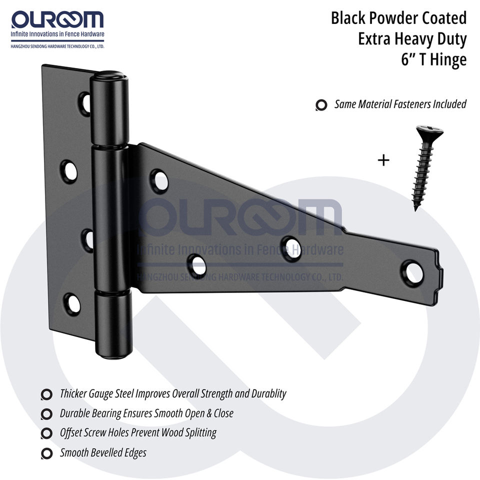 6 Inch Extra Heavy Duty T Hinge 3.5mm Thick SS304 Steel for Outdoor ...