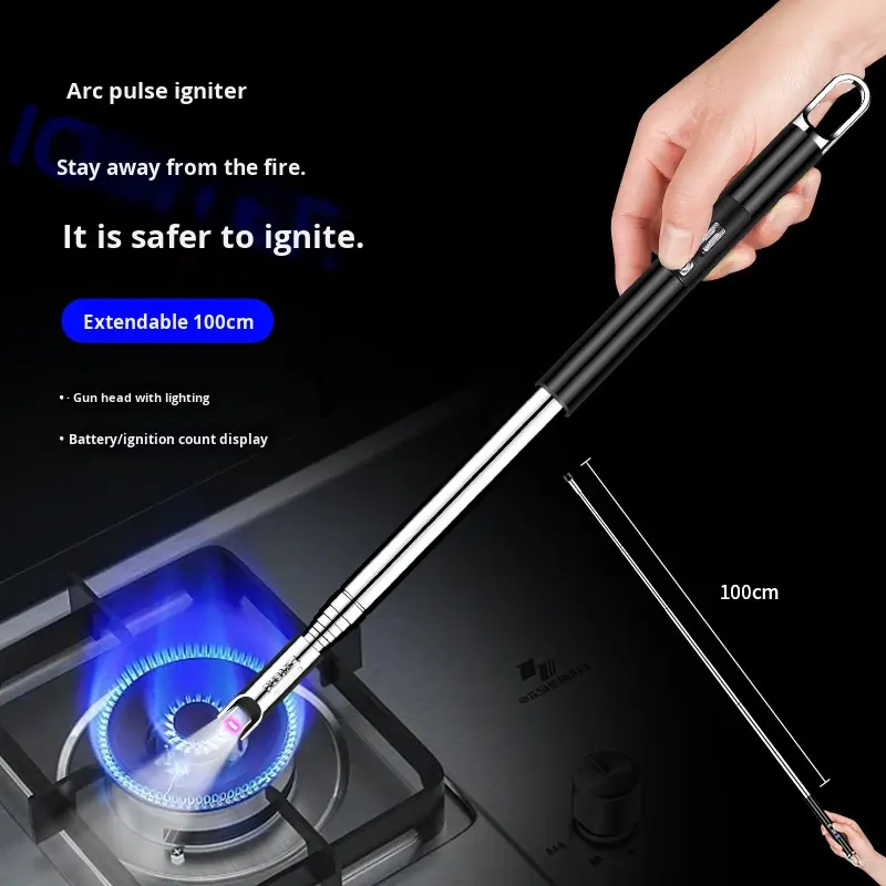 Rechargeable Metal Ignition Gun for Kitchen Extendable Retractable ...
