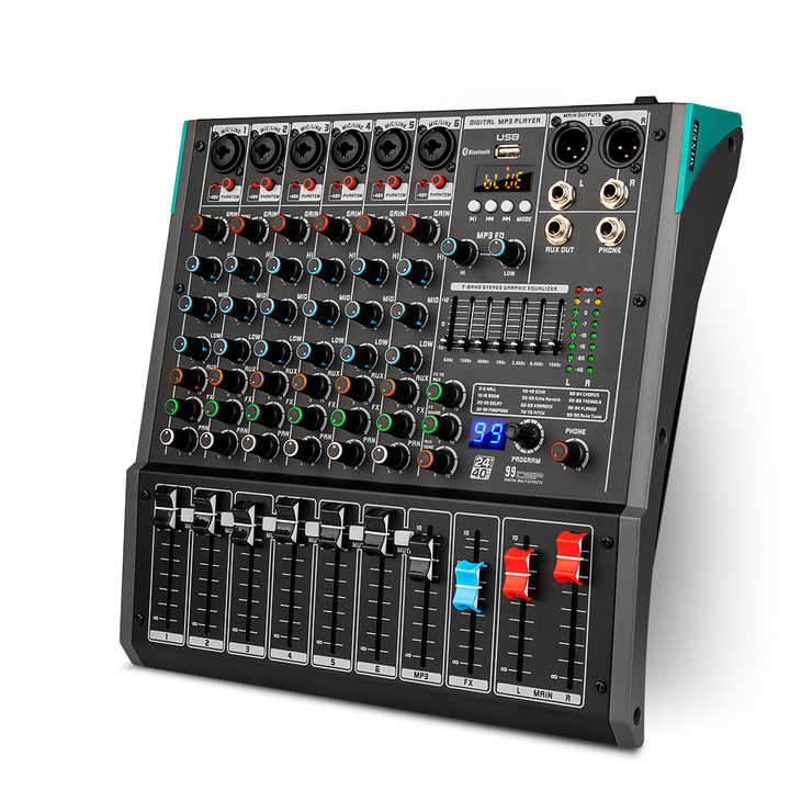 Biner PA6 Professional USB Console Mixer with 99 Reverb