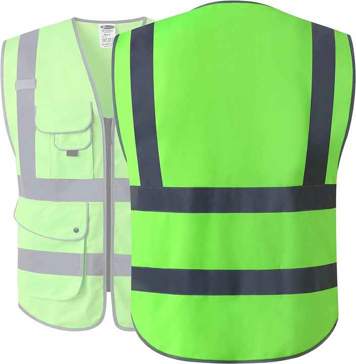 Customized Multi-Pocket Reflective Safety Vest - Hi Vis