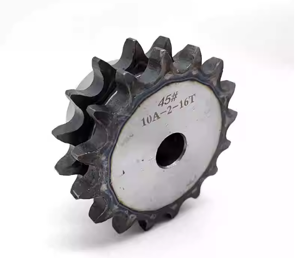 C45 steel double-row #50/10A sprocket for high-temperature quenching ...