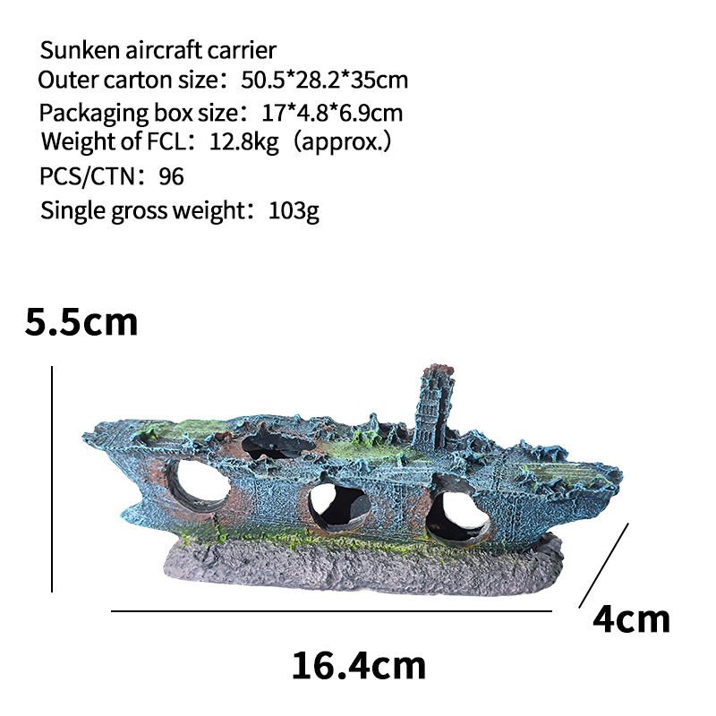 Customizable Artificial Shipwreck Sunken Aircraft Carrier Simulation ...