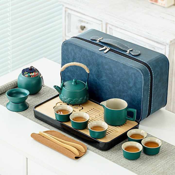 Rough Pottery Travel Tea Set - Portable & Sustainable