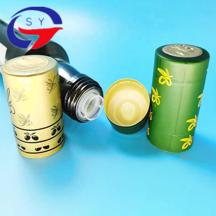 Black Aluminium Olive Oil Cap with Bottle - Non Spill