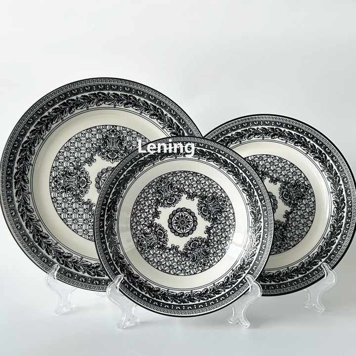 Modern Popular Pad Printing Design under glazed 18PCS Ceramic ...