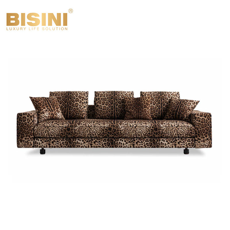 High-end Sofa Leopard Print Pattern Custom Printed 4 SEATER SOFA ...