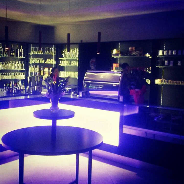 Customized modern bar counter design backlit led bar counter for ...