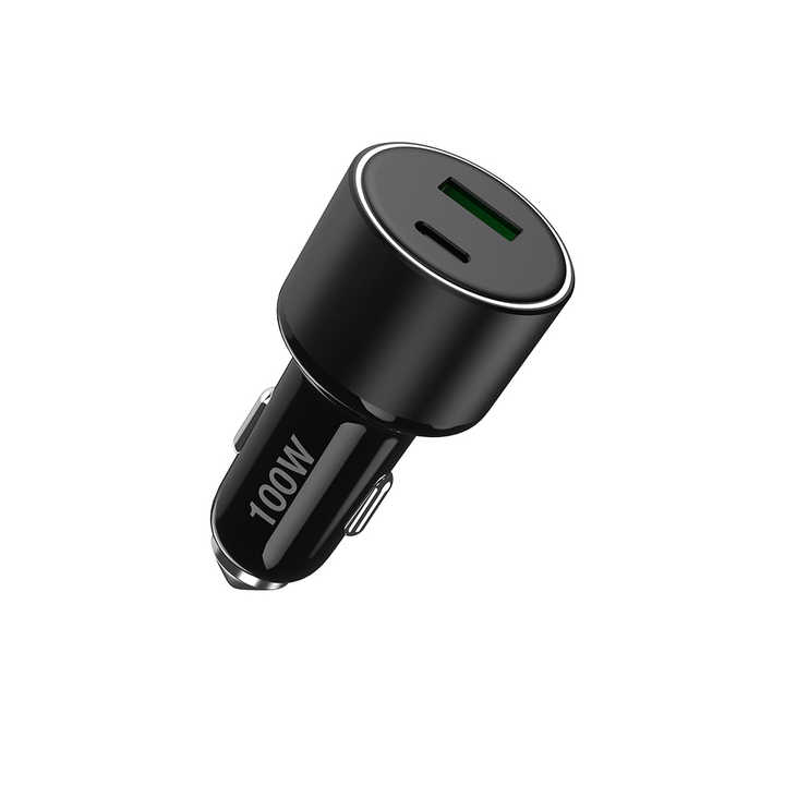 100W Dual Port Type C Car Charger with QC3.0 PD PPS Fast Charging
