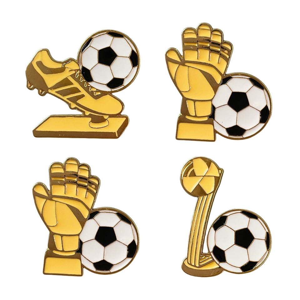 Customized 2026 Football Shape Brooch Pin European Soccer Club Metal ...