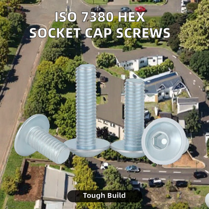 DIN ISO 7380 M2-M16 Hex Socket Button Cap Screws 10.9 Grade Carbon ...