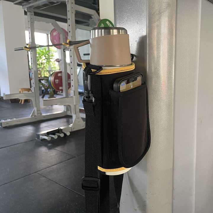 Custom Fitness Gym Magnetic Bottle Carrier Phone Holder with Strap ...
