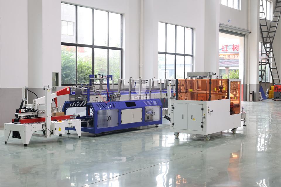 Full Automatic case Packer Kraft Paper Carton Box Packing Machine with ...