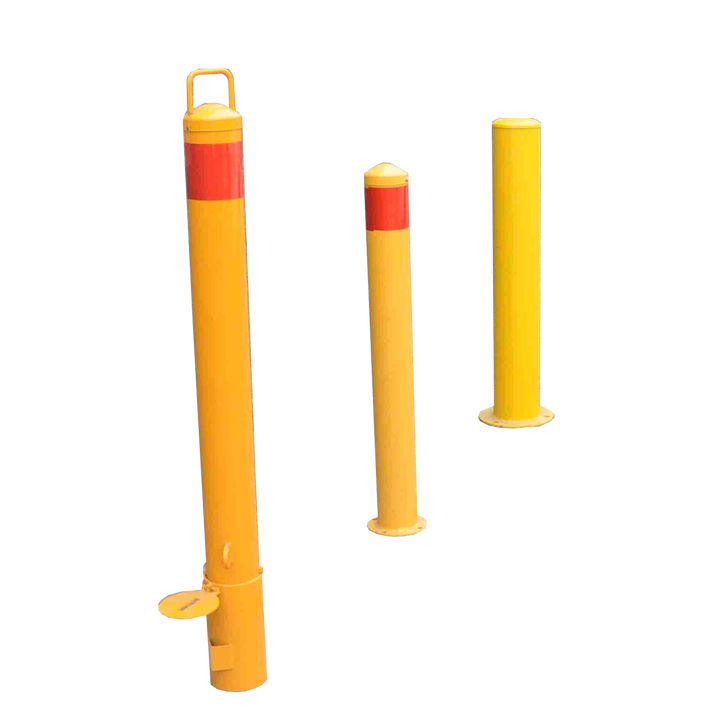 Outdoor Iron Bollards Retractable Safety Barrier Steel Bollard With ...