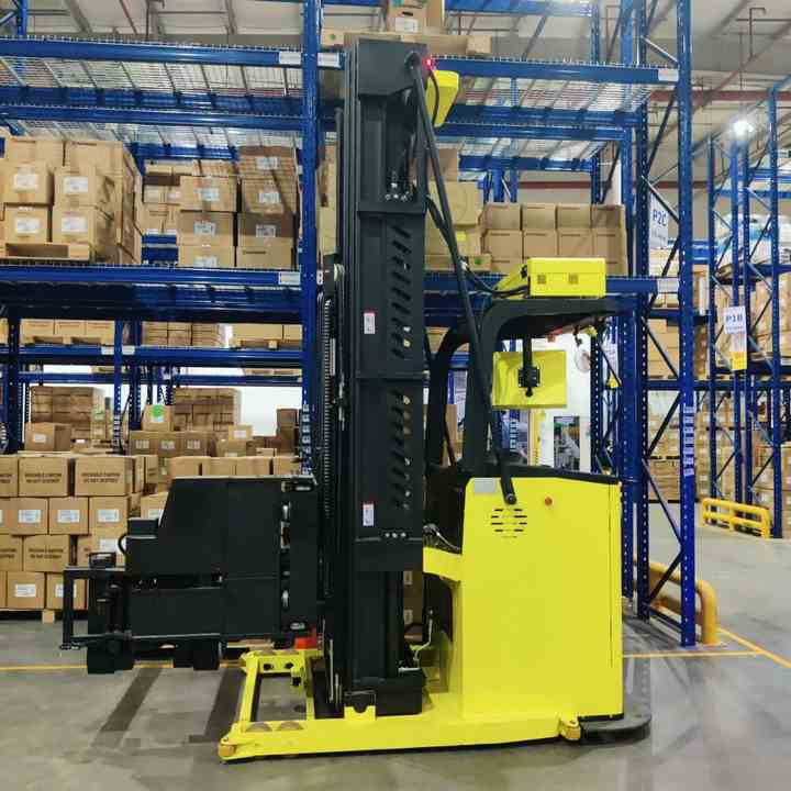 3 WAY Forklift AGV 2025 AGV VNA Trucks Very Narrow Aisle VNA Turret Forklift with 1.6t Capacity ...