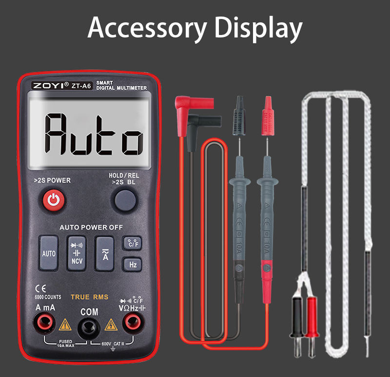 ZOYI Digital Multimeter ZT-A6 Professional Voltmeter AC/DC Voltage ...