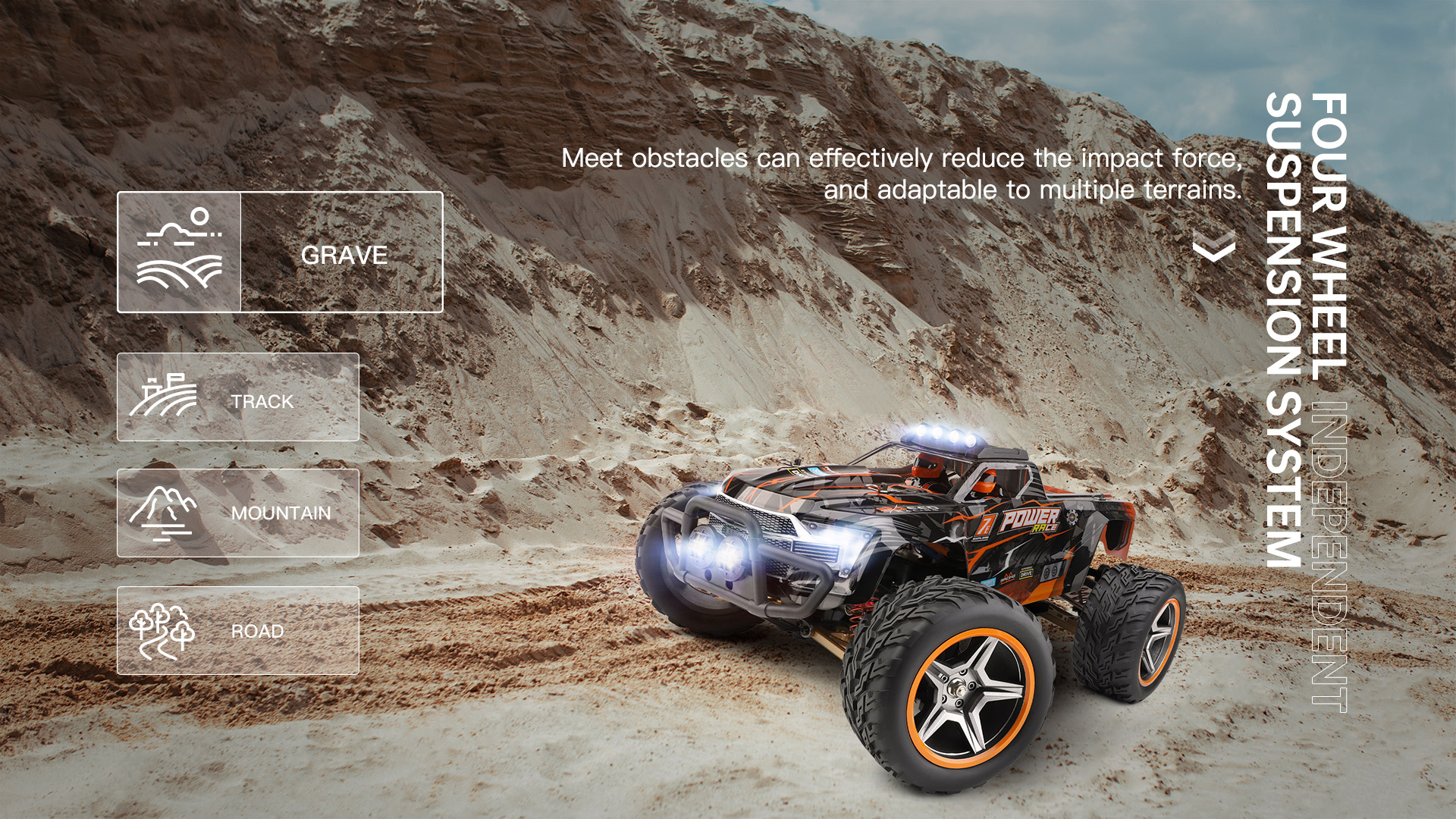 WLtoys 104016 RC Car Brushless 1:10 55KM/H High Speed 4WD Off-Road Racing Radio Control Toys ...