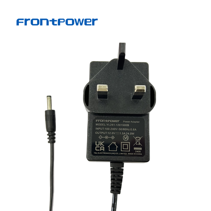 Frontpower 24W Series 12V1.5A/2A Power Adapter UK Plug Charger With UL ...