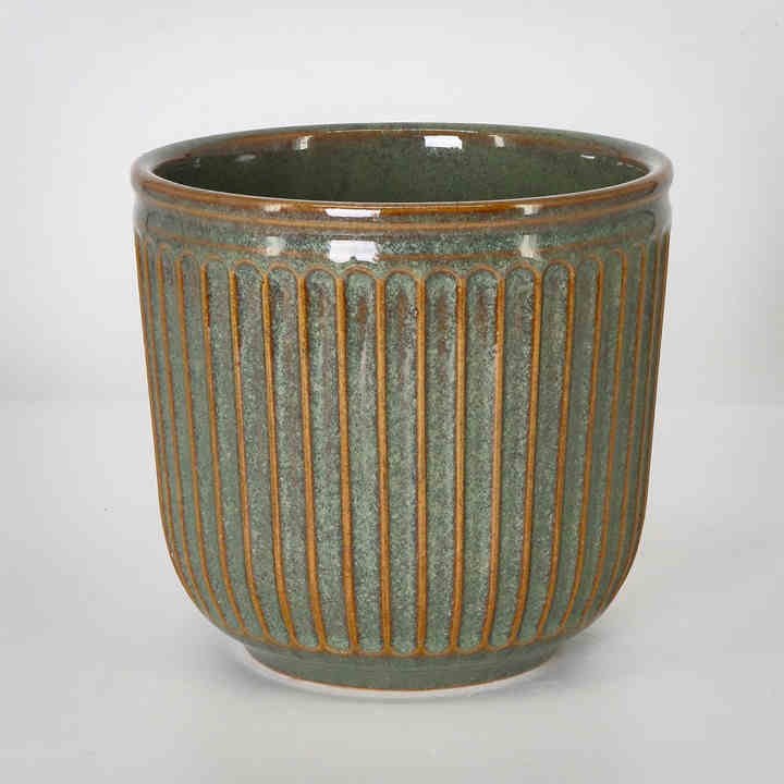 Stripe Garden Planter Pots for Outdoor Indoor Flower House Plants ...